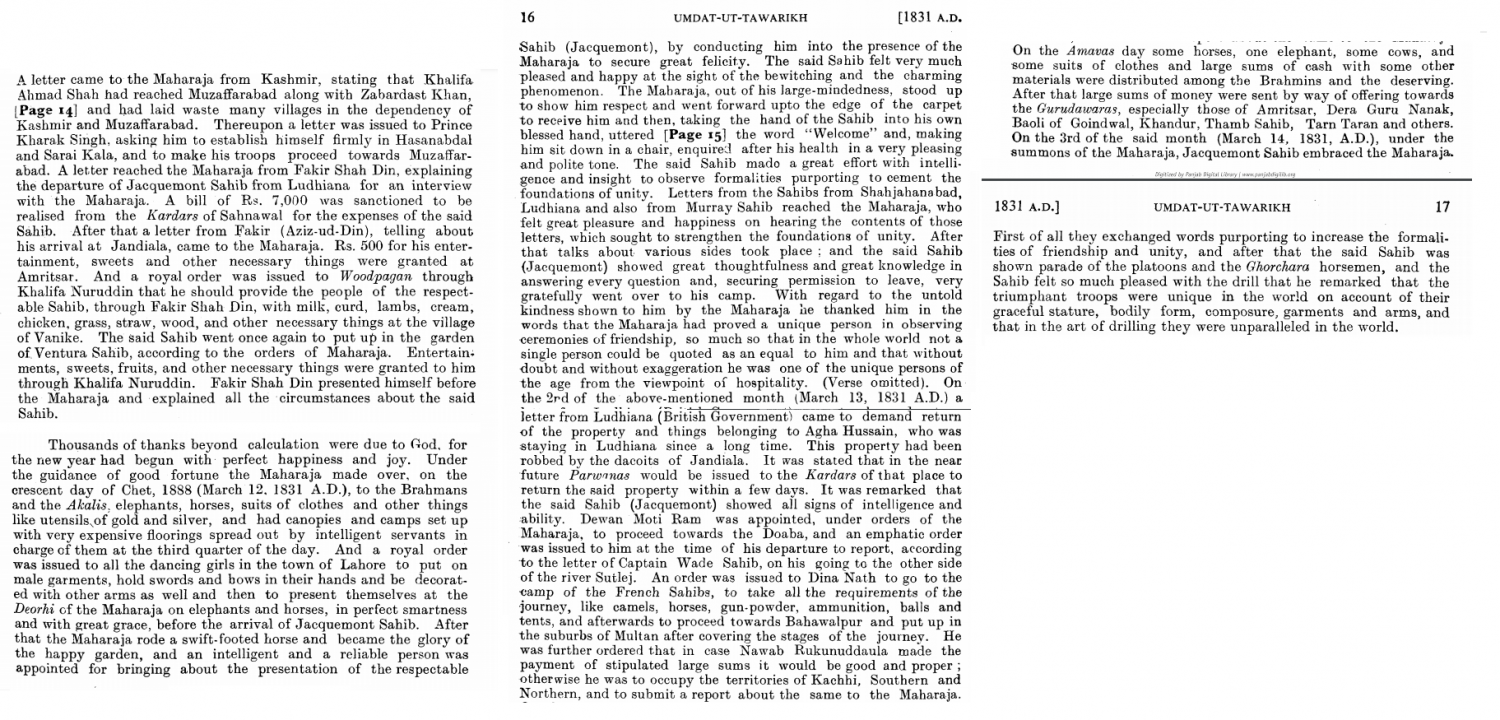 Baron Charles Hugel on Maharaja and his kingdom - WHAT'S HAPPENING ...